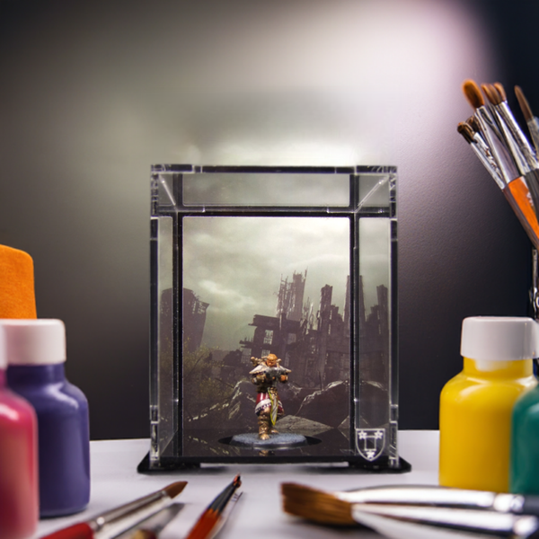 Large Display case for 1 Mini - City Ruins Background – My Mini Display